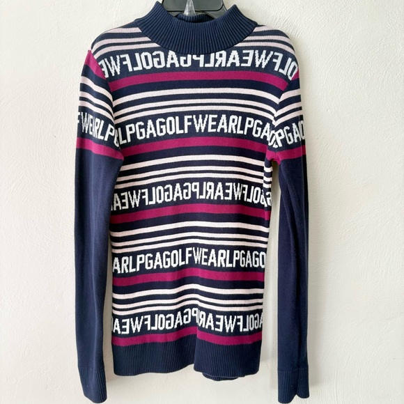 LPGA | Sweaters | 525 Lpga Golfwear Ladies Pro Gold Spellout Sweater ...